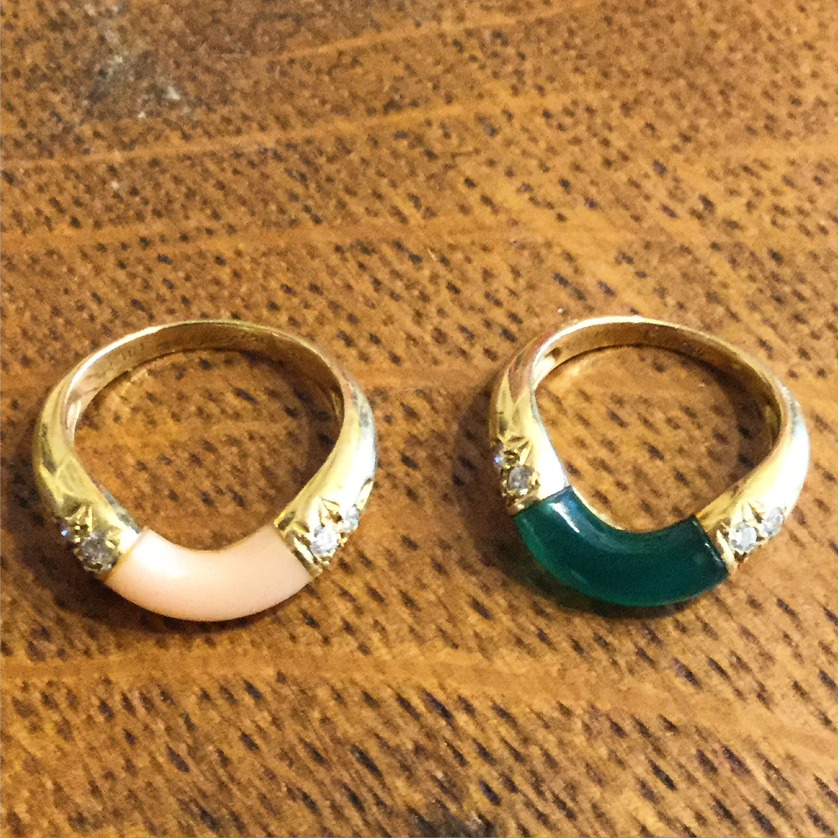 1960’s Cartier Pair of Wave Rings in 18k Gold & Diamonds – LeMay & Co ...